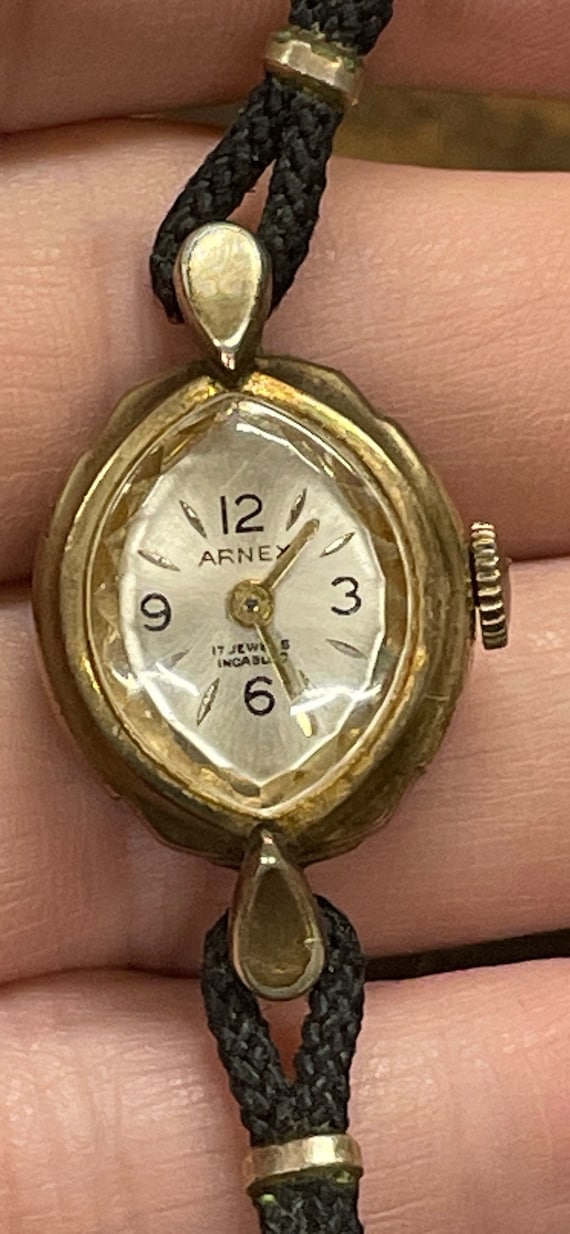 Vintage Arnex 17 jewels incabloc 10k gold ladies wris… - Gem