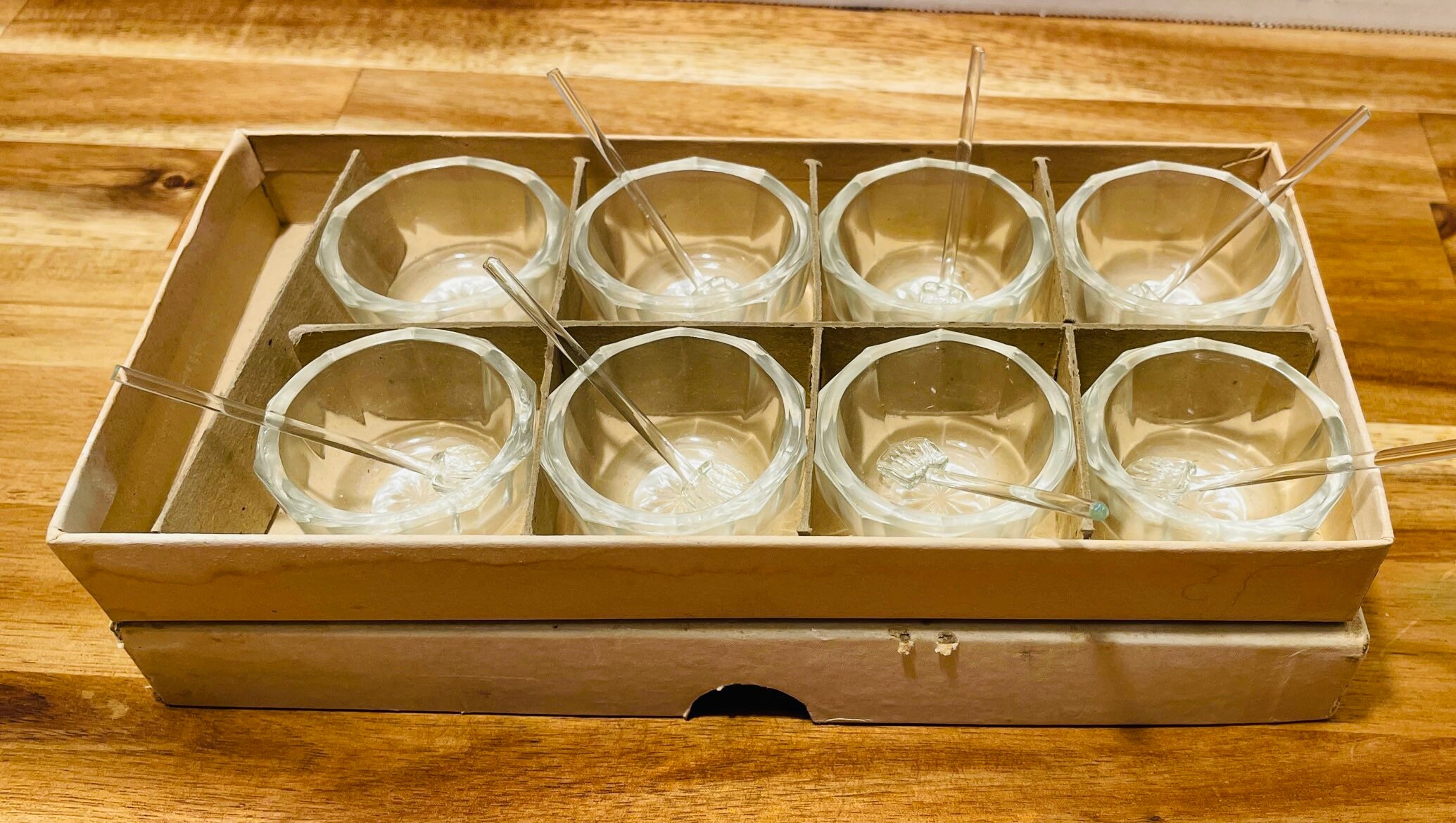 Vintage Crystal Salt Cellars With Spoons. Set of 8 - Etsy