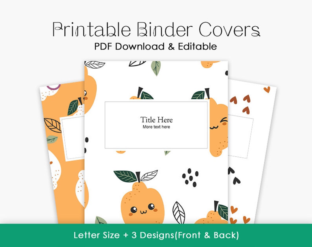 Cute Lemon Printable Binder Covers - Etsy