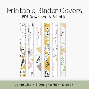 Printable Editable Binder Cover 3 Set - Etsy Canada