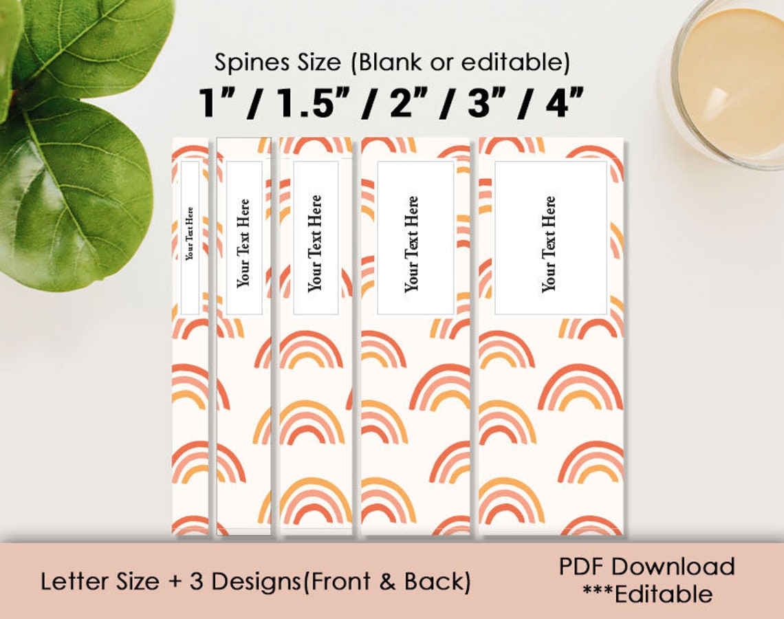 Binder Cover and Spines Printable - Etsy