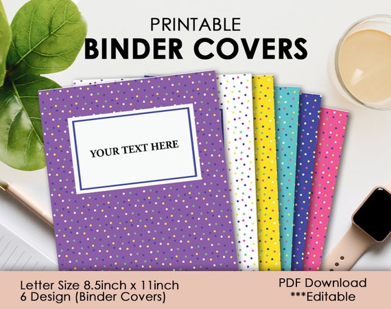 Binder Cover Template Set | Etsy