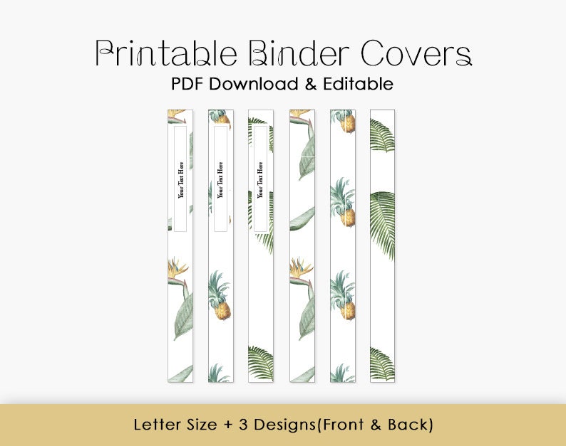 Tropical Summer Printable Binder Covers - Etsy