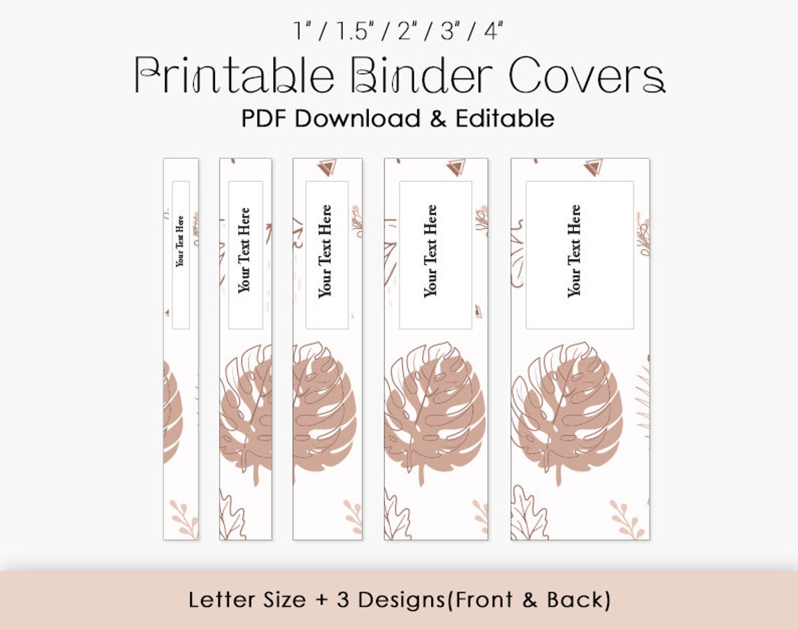 Printable Editable Binder Cover - Etsy
