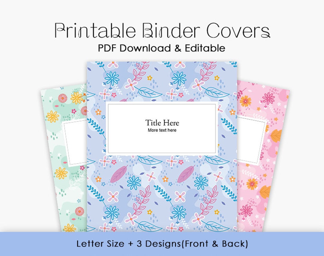 Plantilla de portada de carpeta imprimible / Portada de - Etsy México