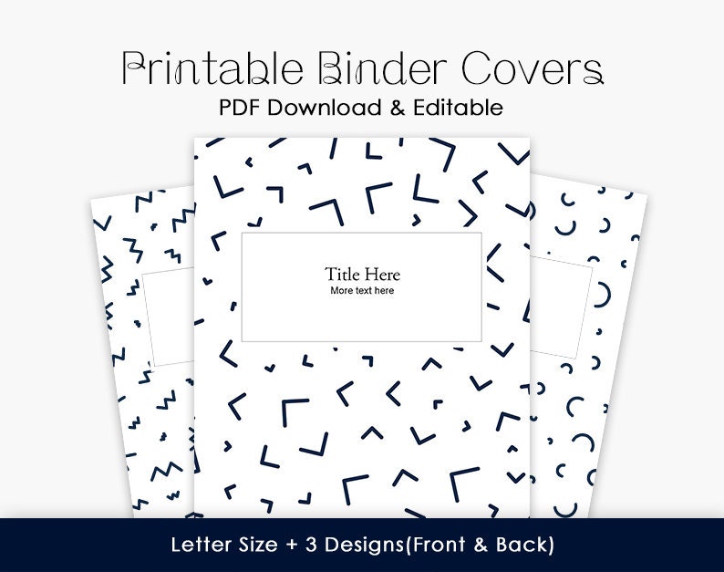 Binder Cover Templates Black And White