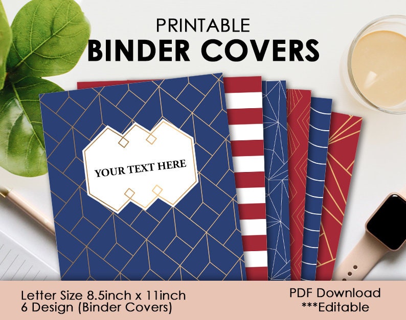 Binder Cover Printable Binder Cover and Spines Printable | Etsy