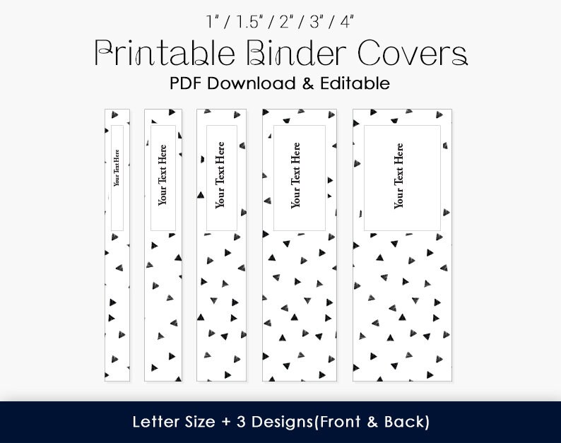 Blank Binder Cover Black And White