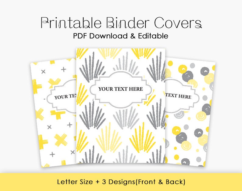 Boho Printable Binder Cover Template: Editable Letter Size (PDF) - Etsy