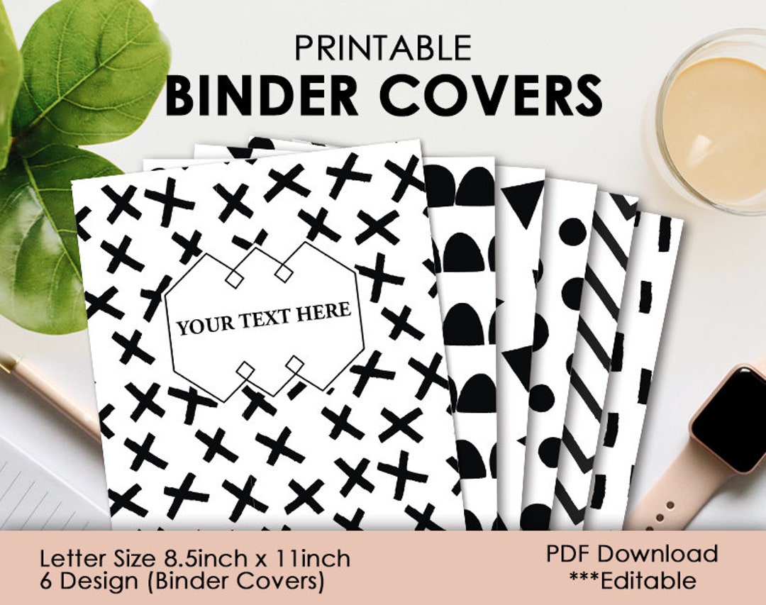 Binder Cover and Spines Templates - Etsy