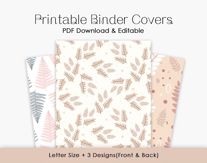 Printable Binder Cover Boho Style Template - Etsy