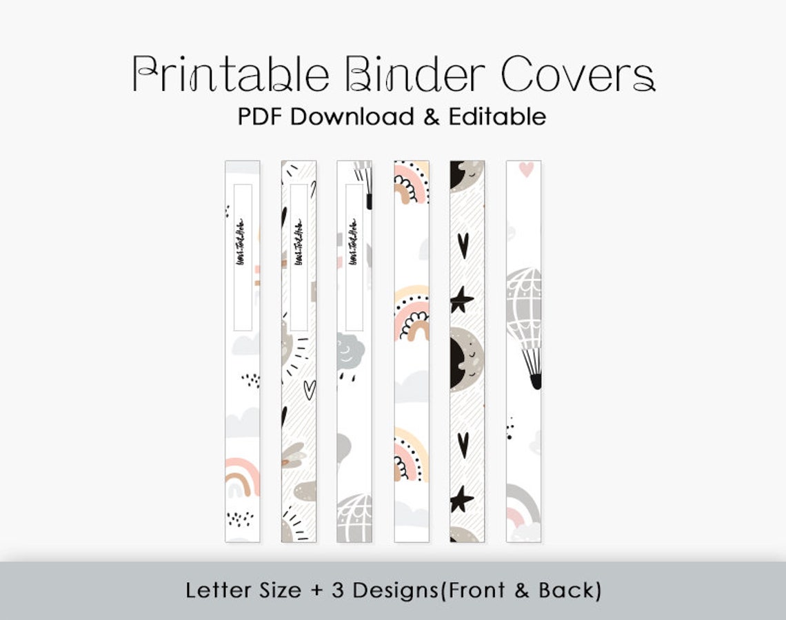 Printable Cute Binder Cover Template Happy Planner - Etsy