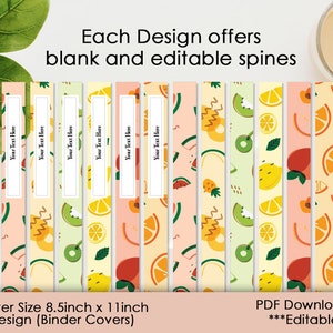 Printable and Editable Binder Cover and Spines - Etsy
