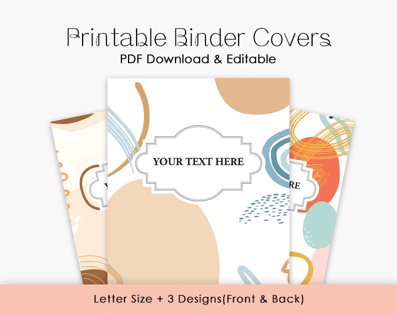 Printable Binder Cover and Spines - Etsy