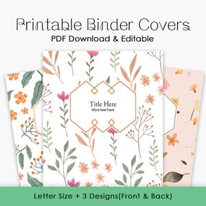 Binder Cover and Spines Printable - Etsy