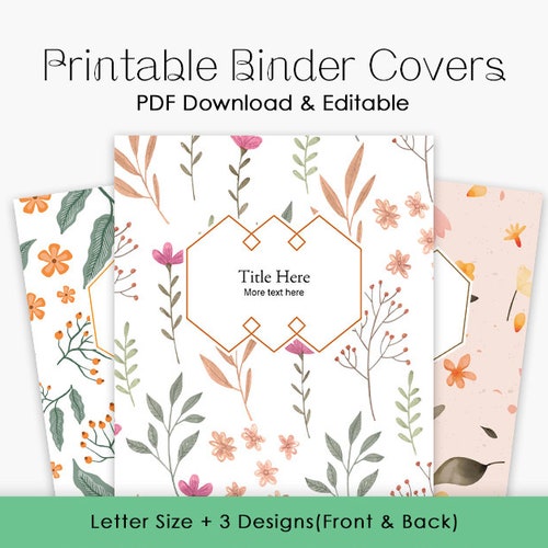 Printable Binder Cover Spines - Etsy