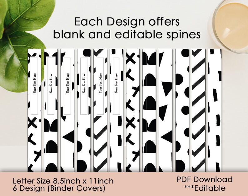Binder Cover and Spines Templates - Etsy