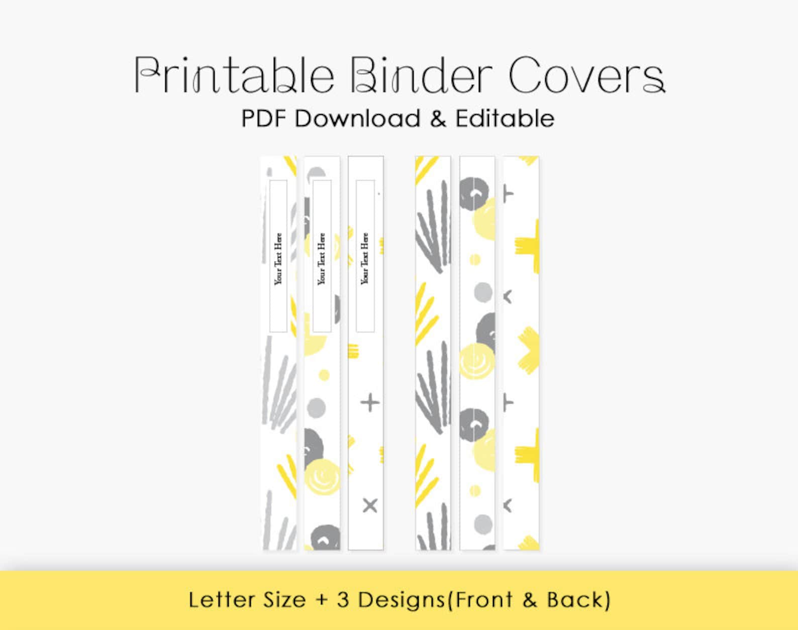Boho Printable Binder Cover Template: Editable Letter Size (PDF) - Etsy