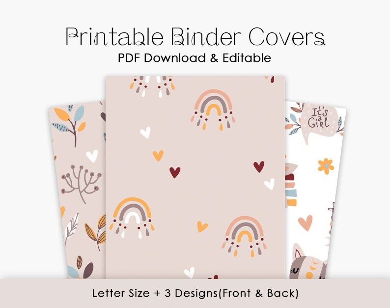 Portada de carpeta imprimible / Descarga instantánea / Portada de tema ...