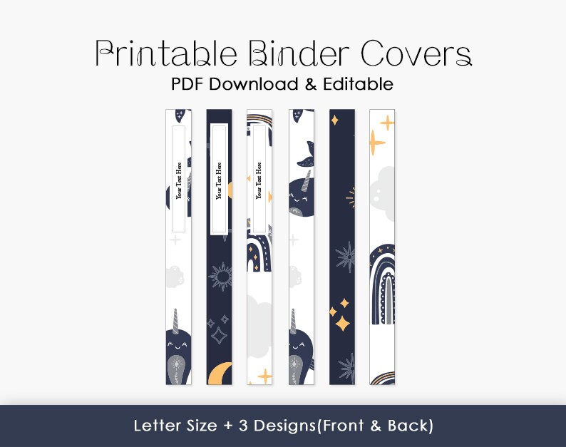 Binder Cover Printable Instant Download Subject Cover Boho Style Cover ...