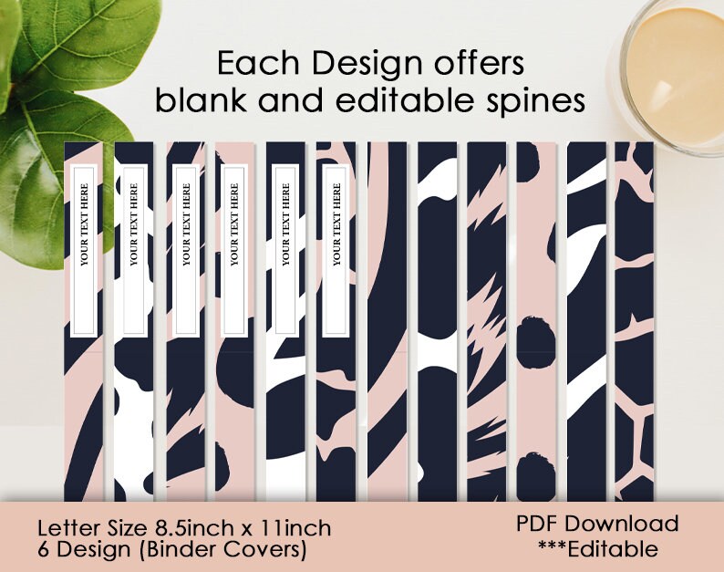 Editable and Printable Binder Cover Set - Etsy