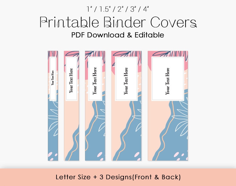 Printable Binder Cover Spines - Etsy