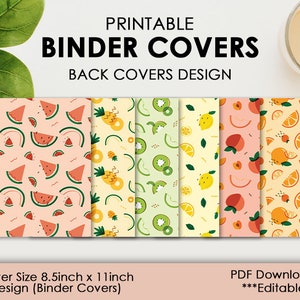 Printable and Editable Binder Cover and Spines - Etsy
