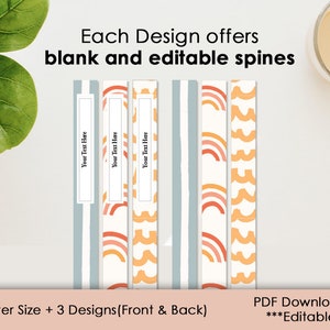 Binder Cover and Spines Printable - Etsy