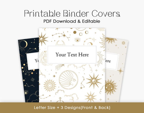 Printable Binder Cover Binder Cover and Spines Printable | Etsy