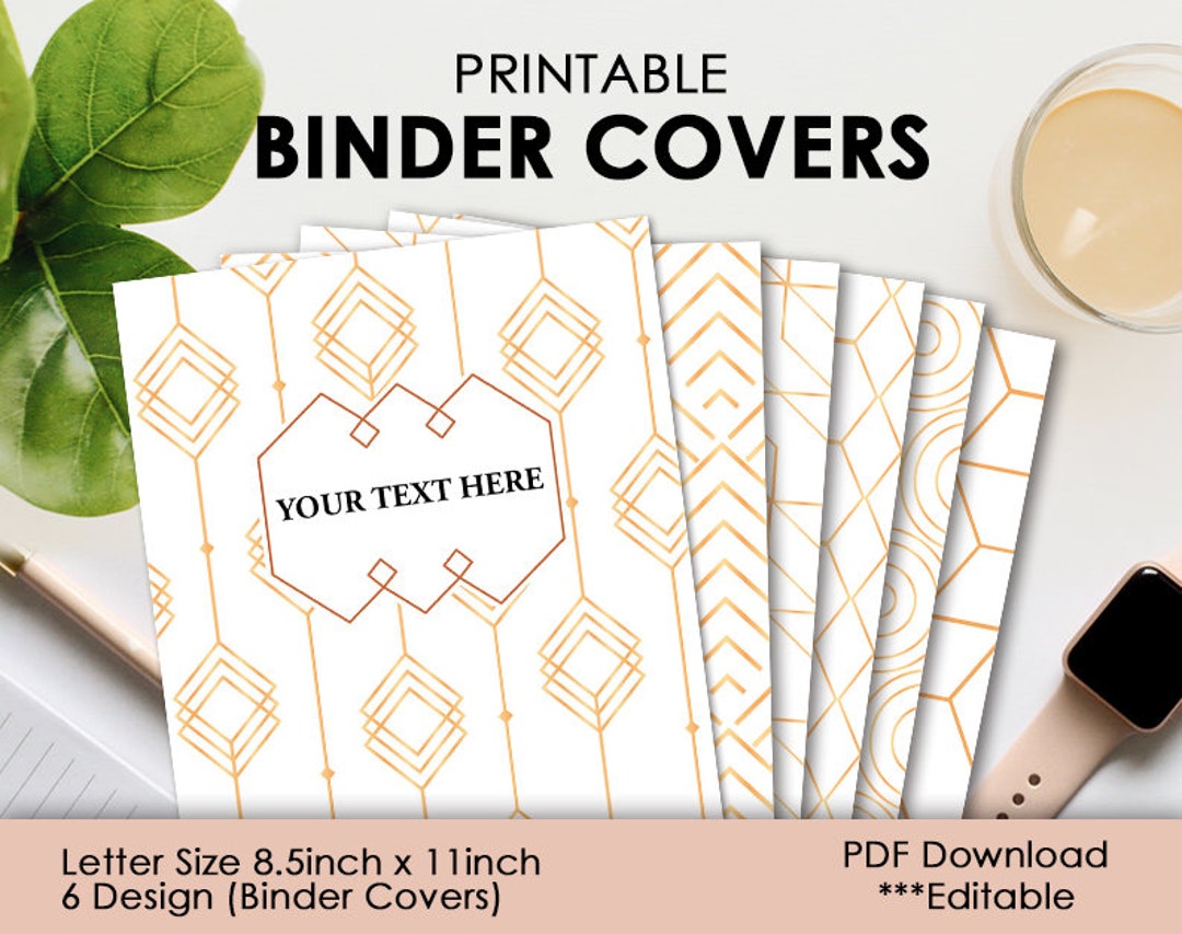 Editable Binder Cover and Spines Templates - Etsy