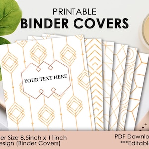 Editable Binder Cover and Spines Templates - Etsy