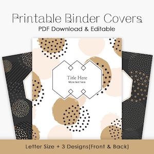 Binder Cover and Spines Printable - Etsy