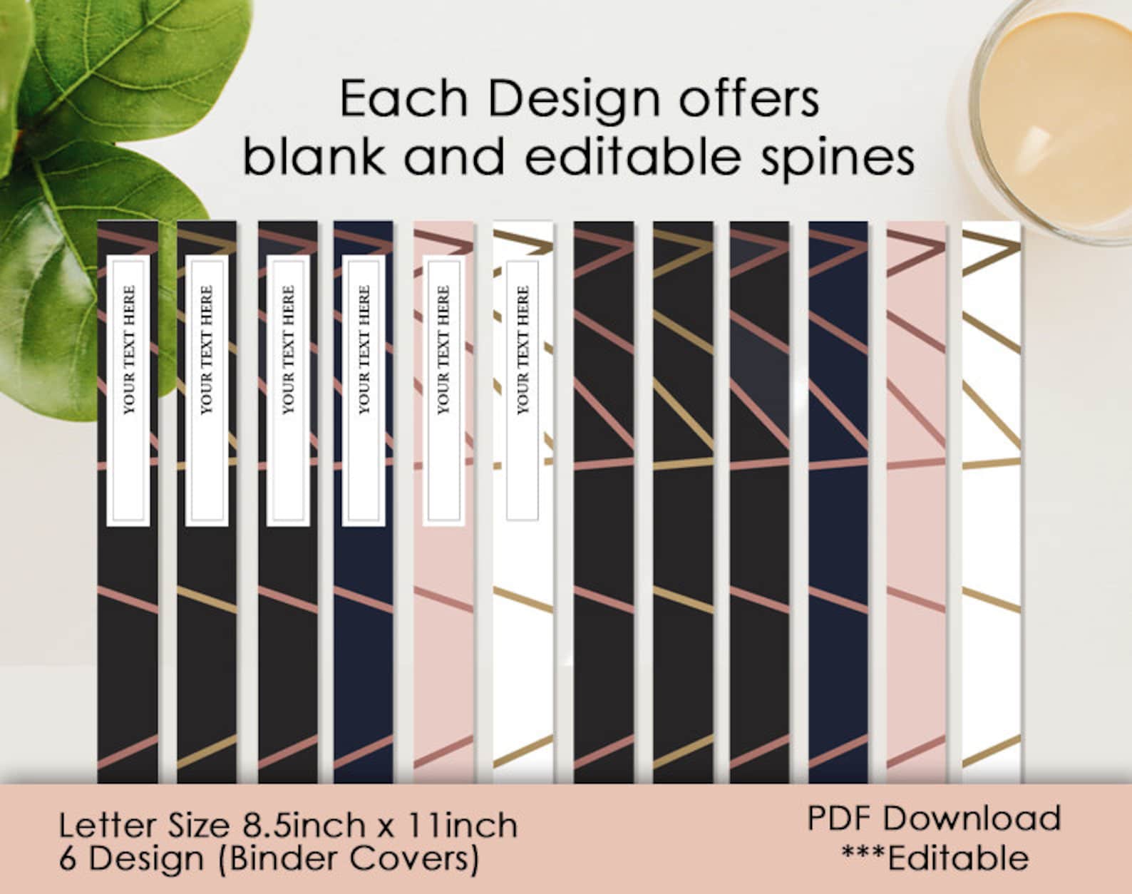 Editable Printable Binder Cover Set - Etsy