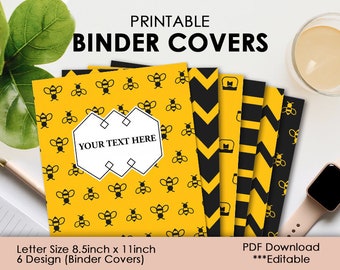 Binder Cover Printable Set of 5 Covers Spines Binder - Etsy