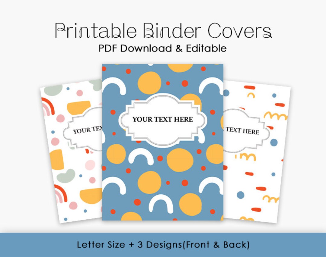 Editable Printable Binder Planner Cover - Etsy