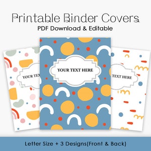 Editable Printable Binder Planner Cover - Etsy