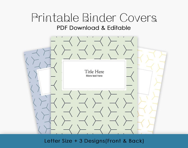Geometric Binder Cover Design - Etsy
