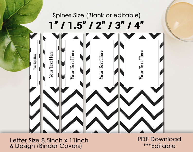 Binder Cover and Spines Templates - Etsy