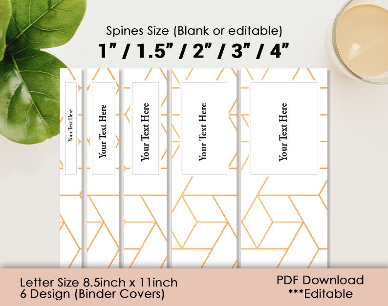 Editable Binder Cover and Spines Templates - Etsy