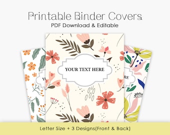 Fall Planner Covers, 10 Editable Binder Covers and Spines, Binder Cover ...