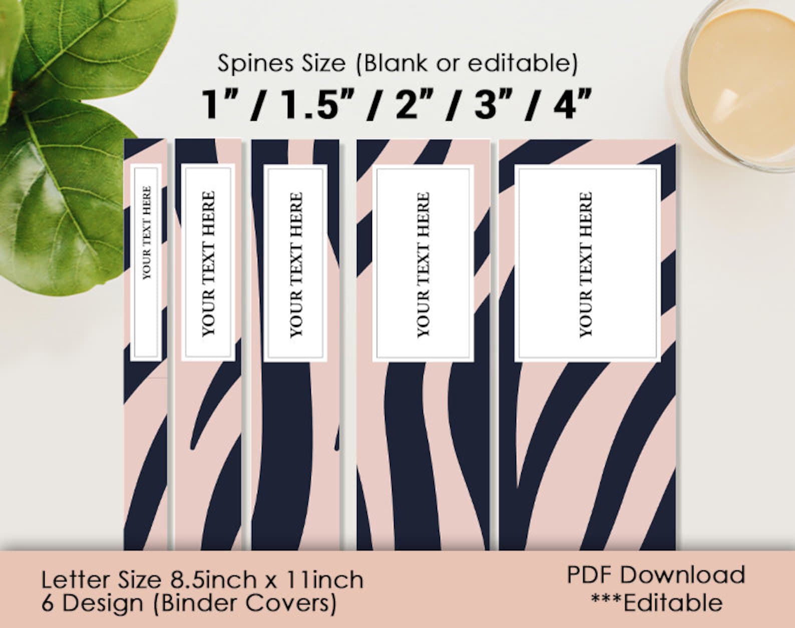 Editable and Printable Binder Cover Set - Etsy