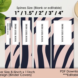 Editable and Printable Binder Cover Set - Etsy