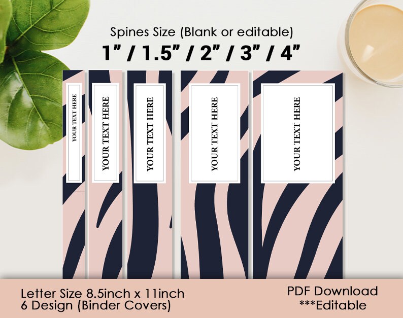 Editable and Printable Binder Cover Set - Etsy