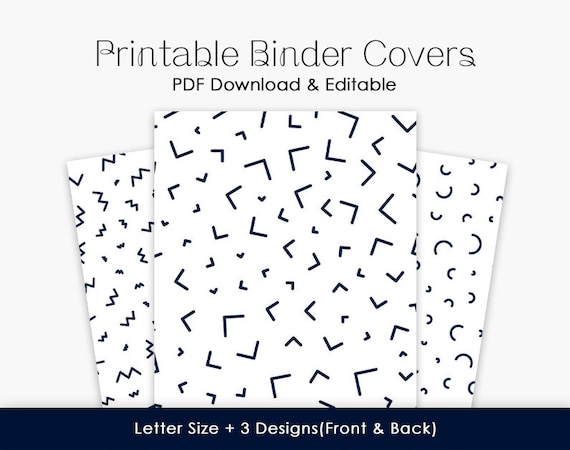 Blank Binder Cover Black And White
