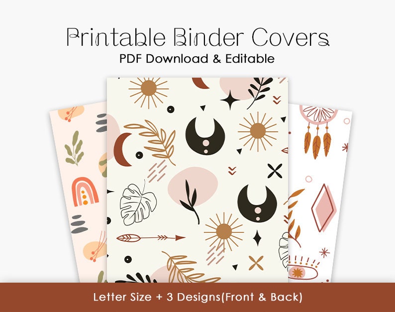 Printable Editabler Binder Cover - Etsy