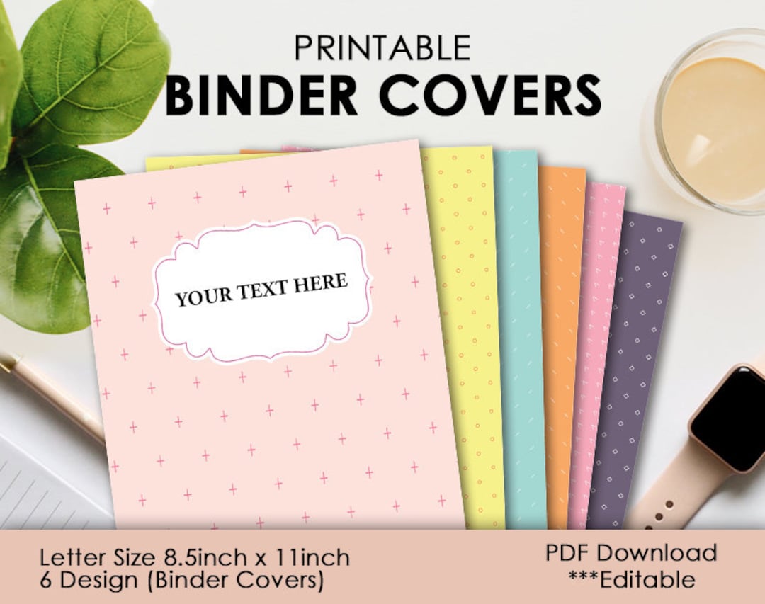 Binder Cover Printable and Editable - Etsy