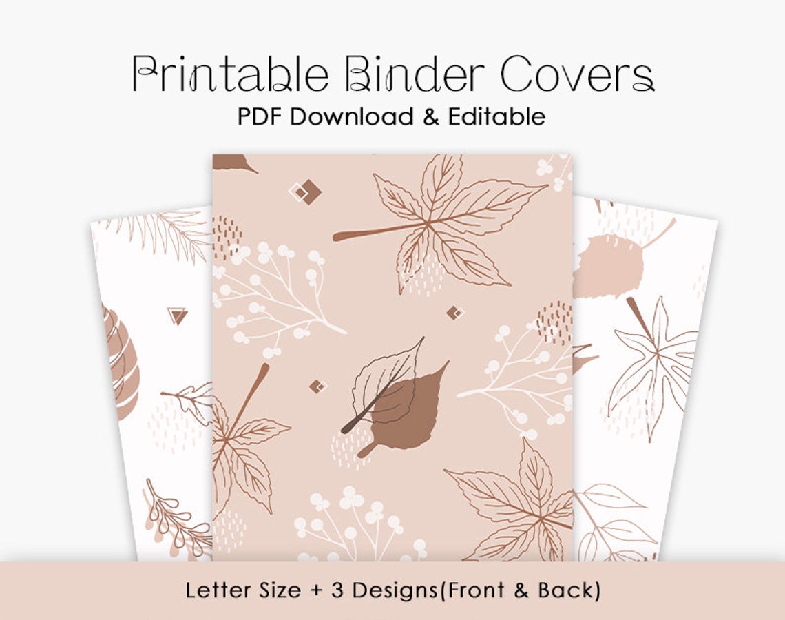 Printable Editable Binder Cover - Etsy