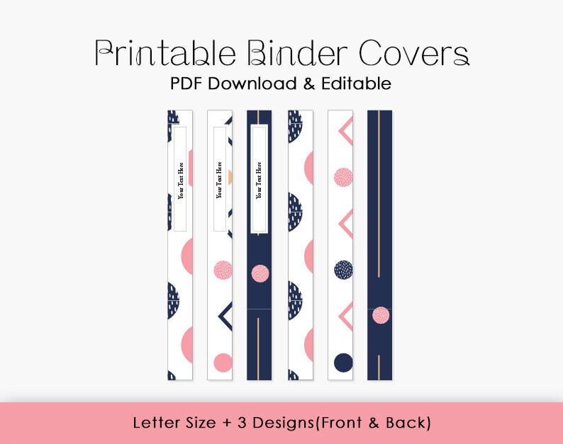 Printable Binder Cover Design - Etsy