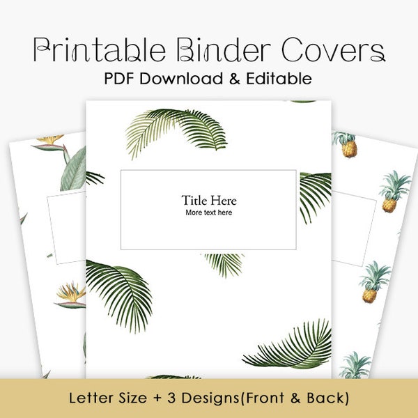 Binder Cover - Etsy