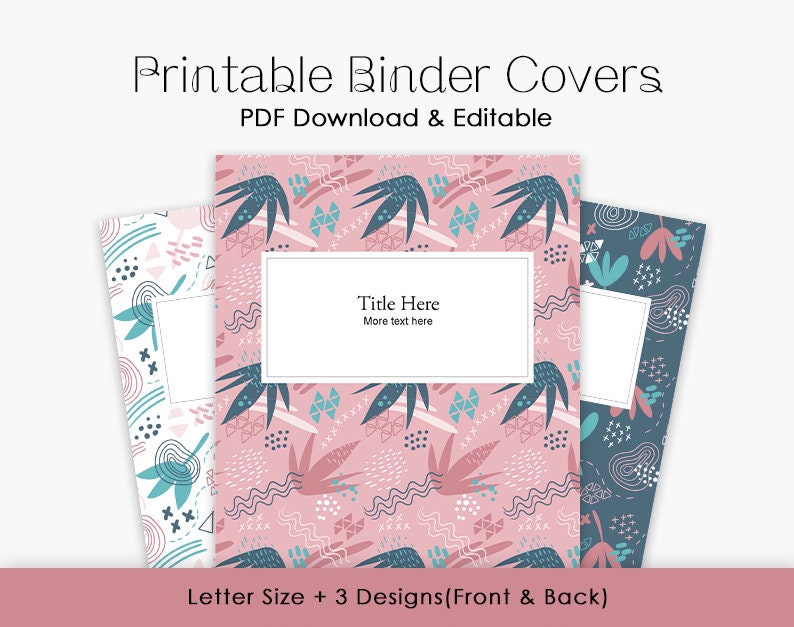 Editable Binder Cover Design - Etsy